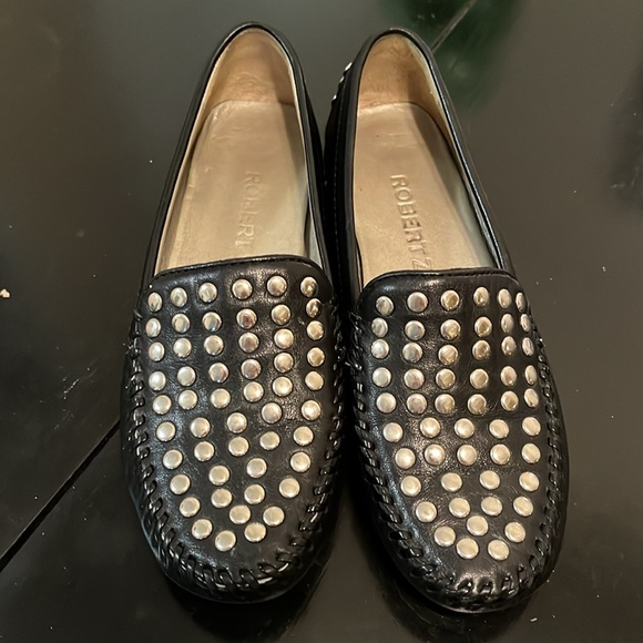 Robert Zur | Shoes | Robert Zur Black Studded Flats | Poshmark